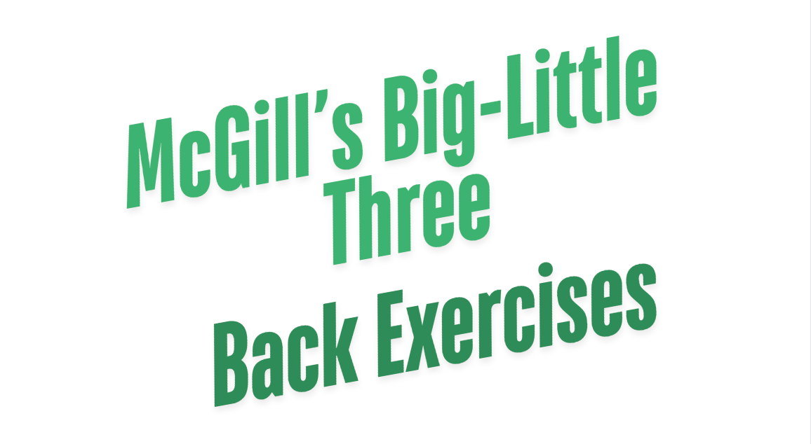 McGill's Non-Ultimate Back Exercises: The Little Three ...